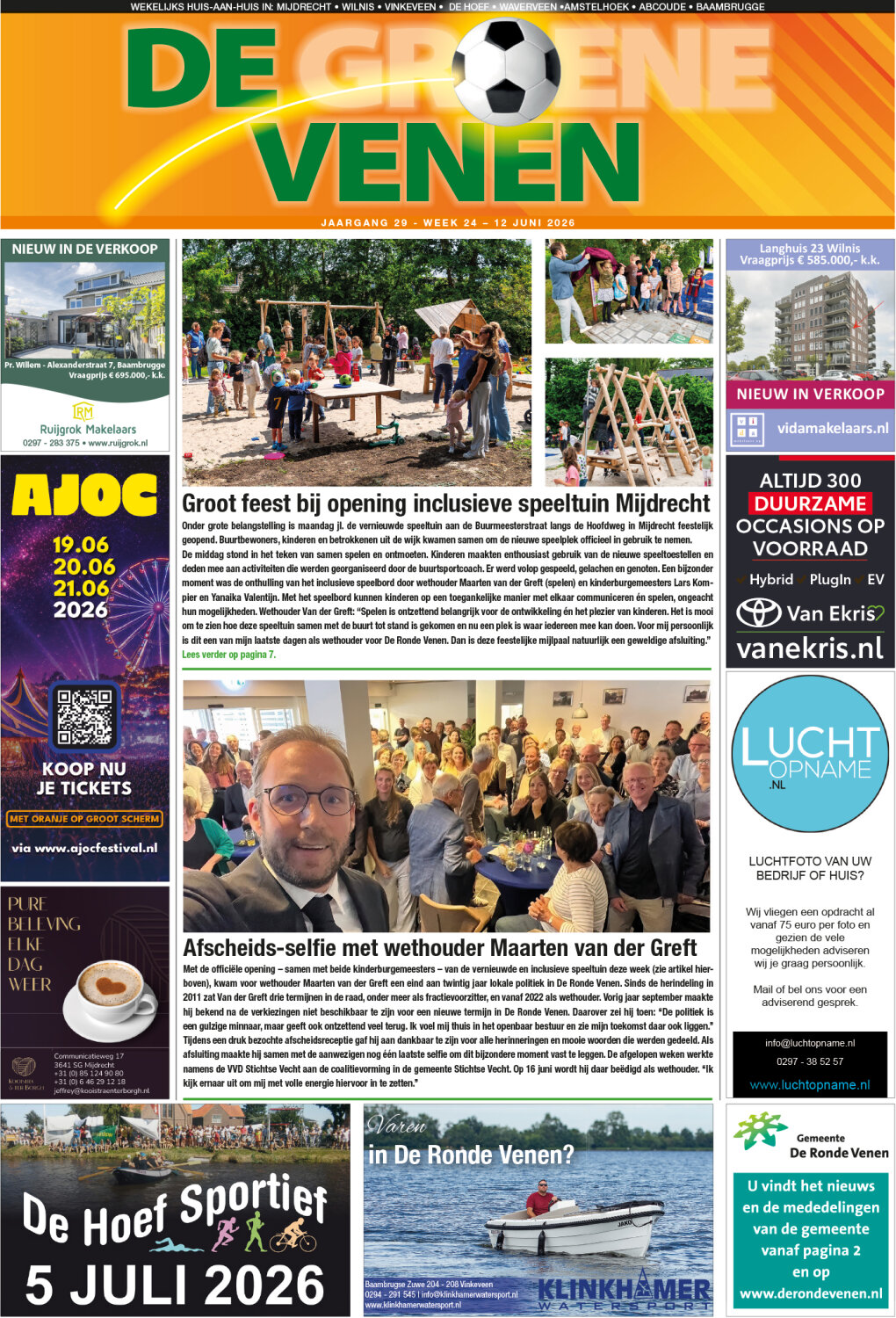 0297.nl | De Groene Venen van 12 juni staat online